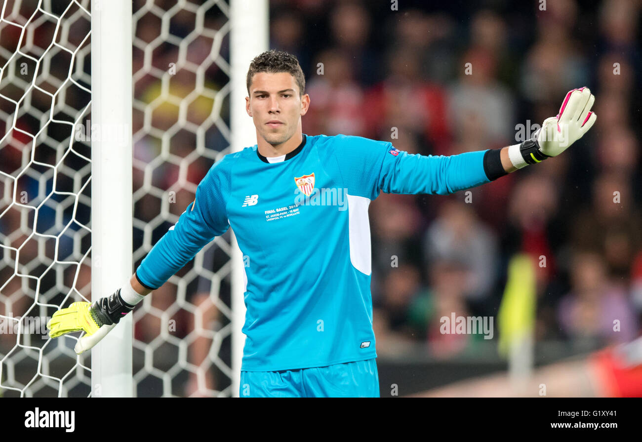 Basel, Switzerland. 18th May, 2016. Sevilla's goalkeeper David Soria in ...