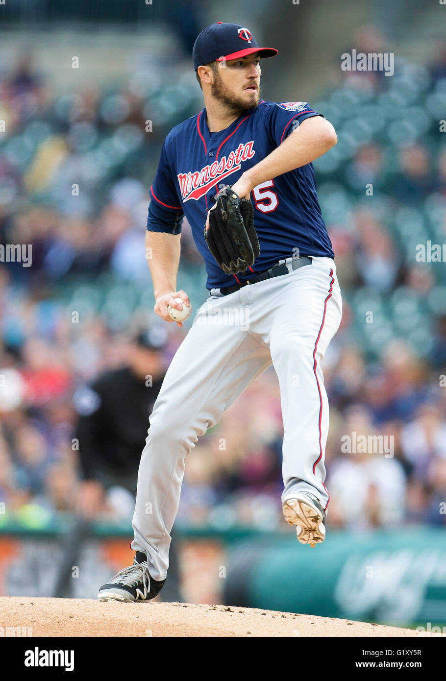 Detroit, Michigan, USA. 17th May, 2016. Minnesota Twins pitcher Phil ...