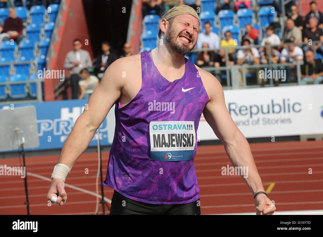 Ostrava, Czech Republic. 20th May, 2016. Polish athlete Tomasz Majewski ...