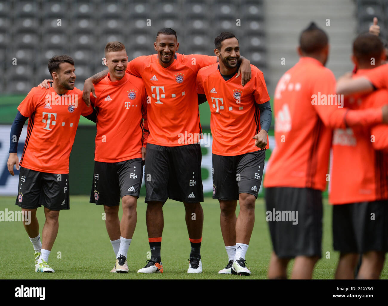 Munich's Juan Bernat (l-r), Joshua Kimmich, Jerome Boateng and Medhi ...