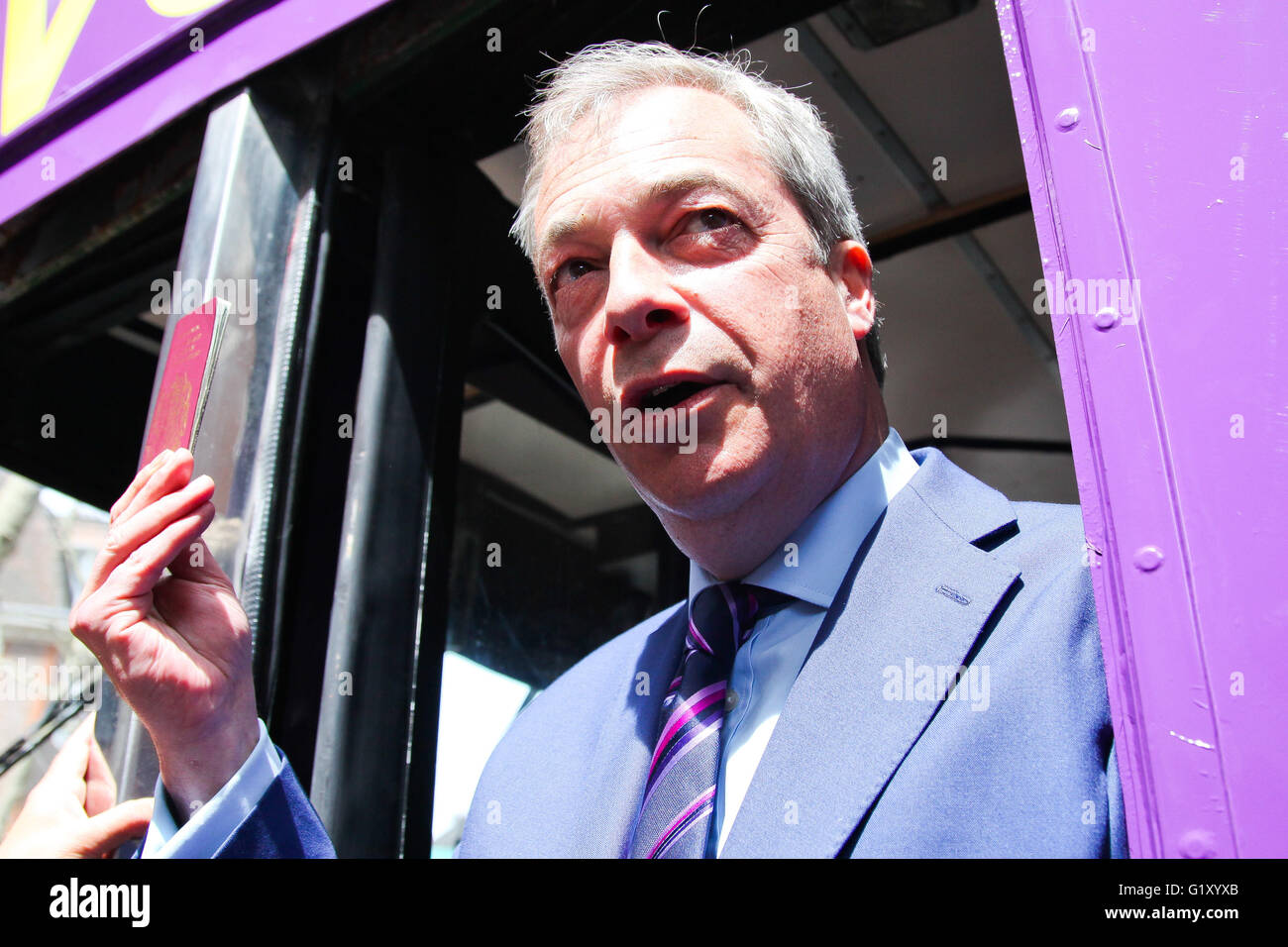 Smith Square, Westminster, London, UK. 20 May 2016 Nigel Farage, UKIP ...
