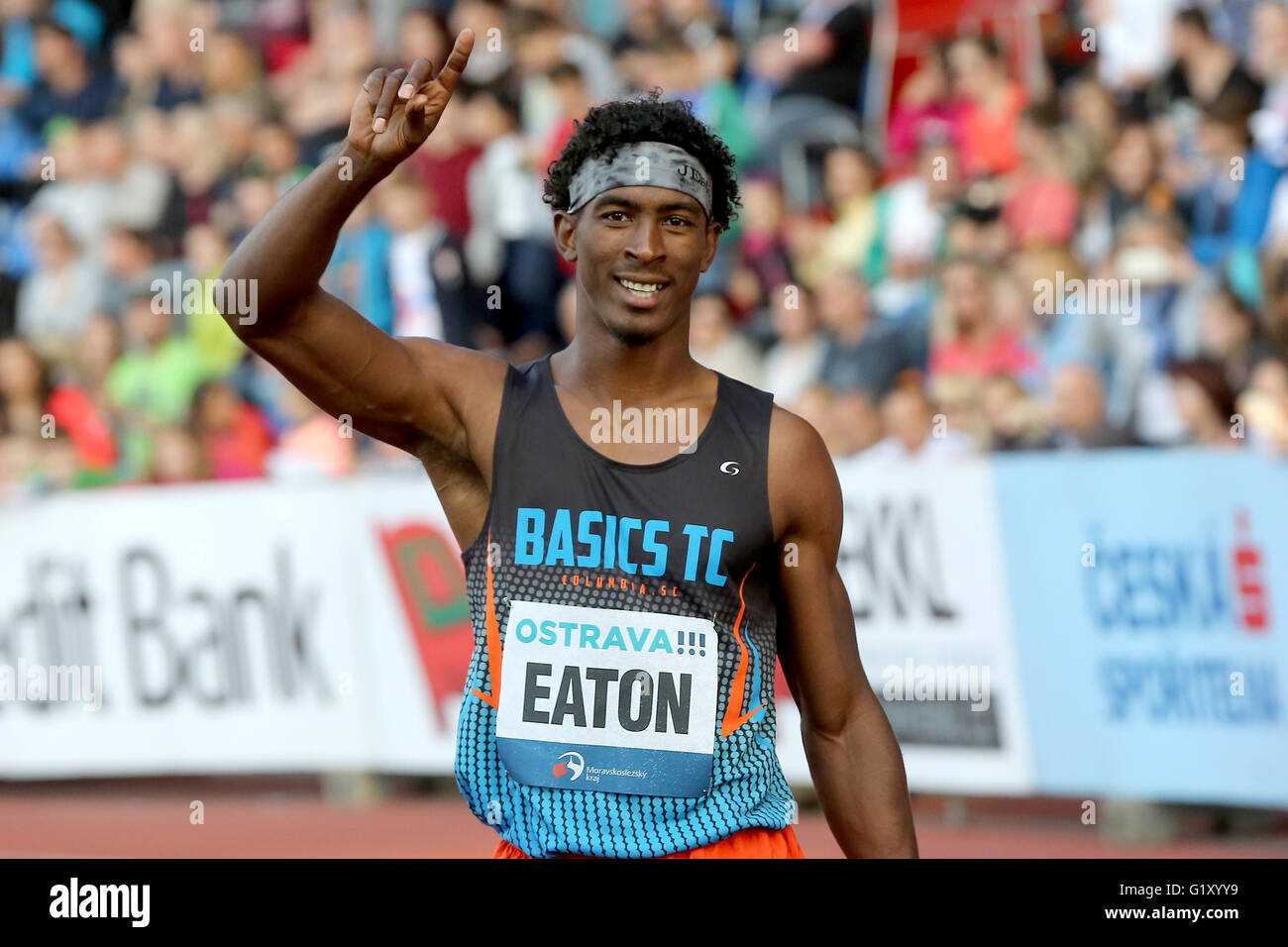 Ostrava, Czech Republic. 20th May, 2016. U.S. athlete Jarret Eaton won ...
