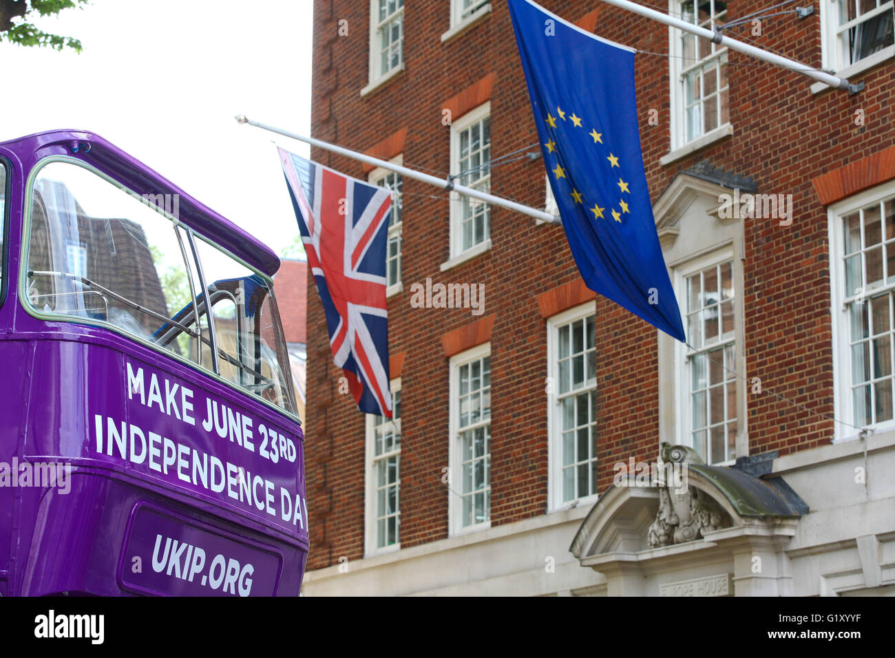 Smith Square, Westminster, London, UK. 20 May 2016 Nigel Farage, UKIP ...