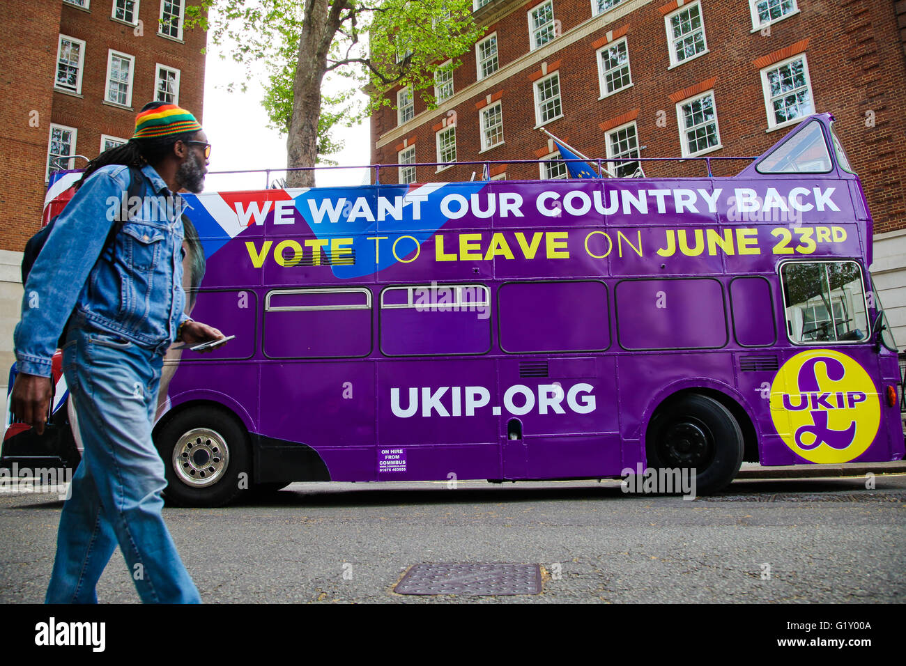 Smith Square, Westminster, London, UK. 20 May 2016 Nigel Farage, UKIP ...