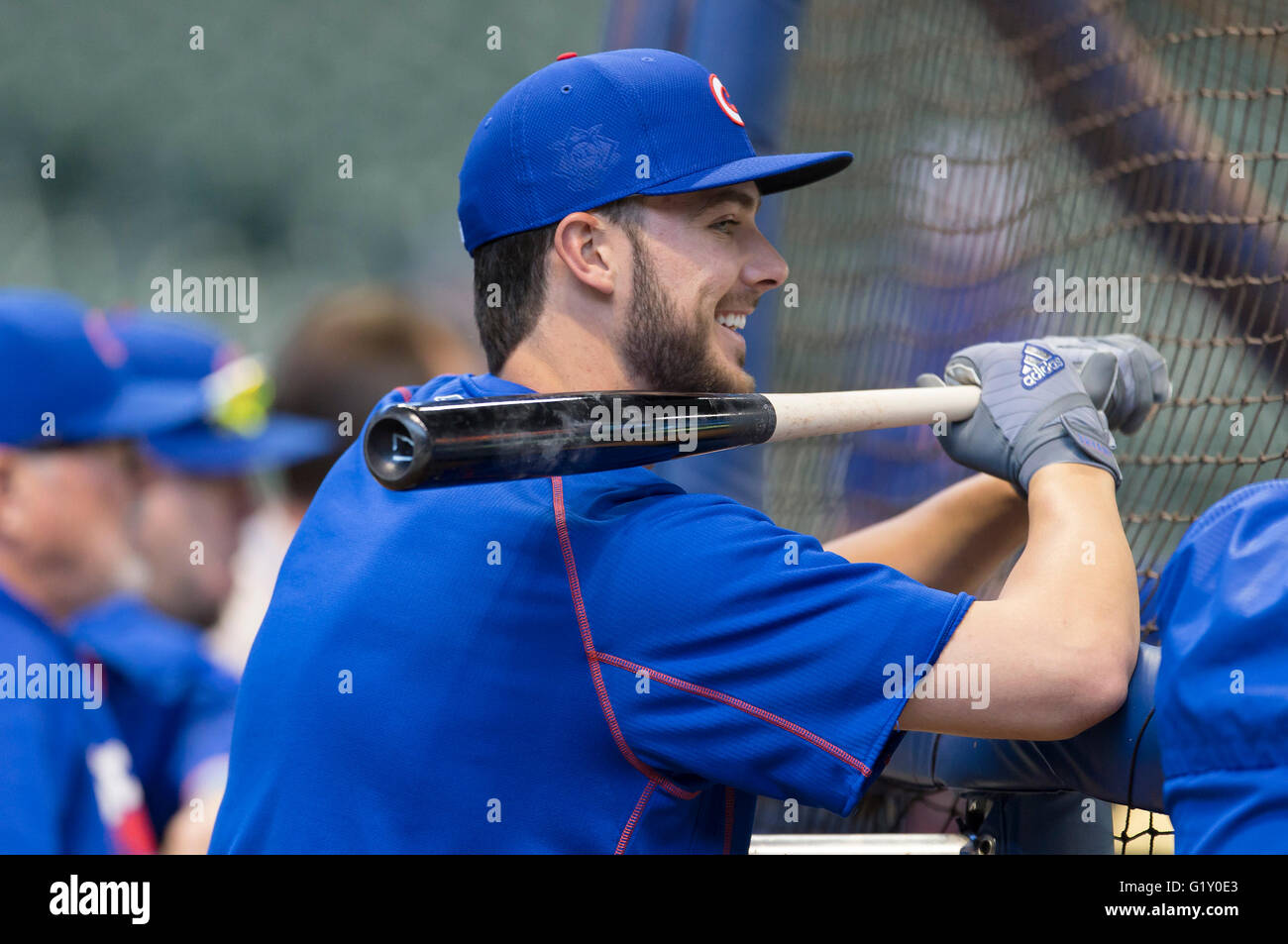 Milwaukee, WI, USA. 18th May, 2016. Chicago Cubs third baseman Kris ...