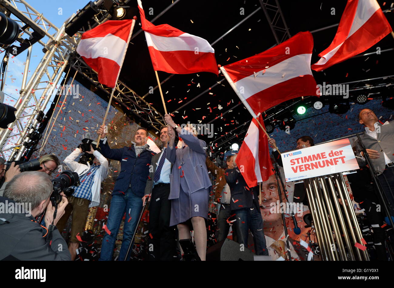 Vienna, Austria. 20th May, 2016. Dial final rally in Vienna with the ...