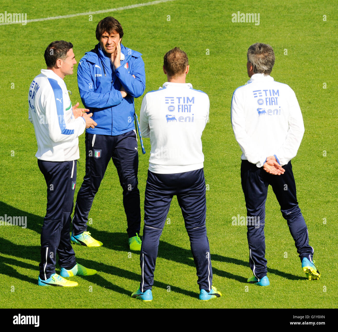 Florence, Italy. 20th May, 2016. The Italian mens national football ...