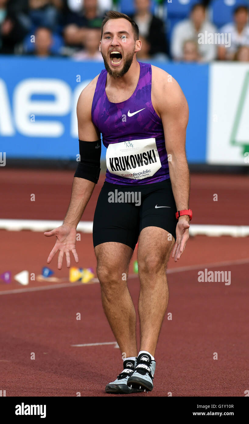Ostrava, Czech Republic. 20th May, 2016. Polish javelin thrower Marcin ...
