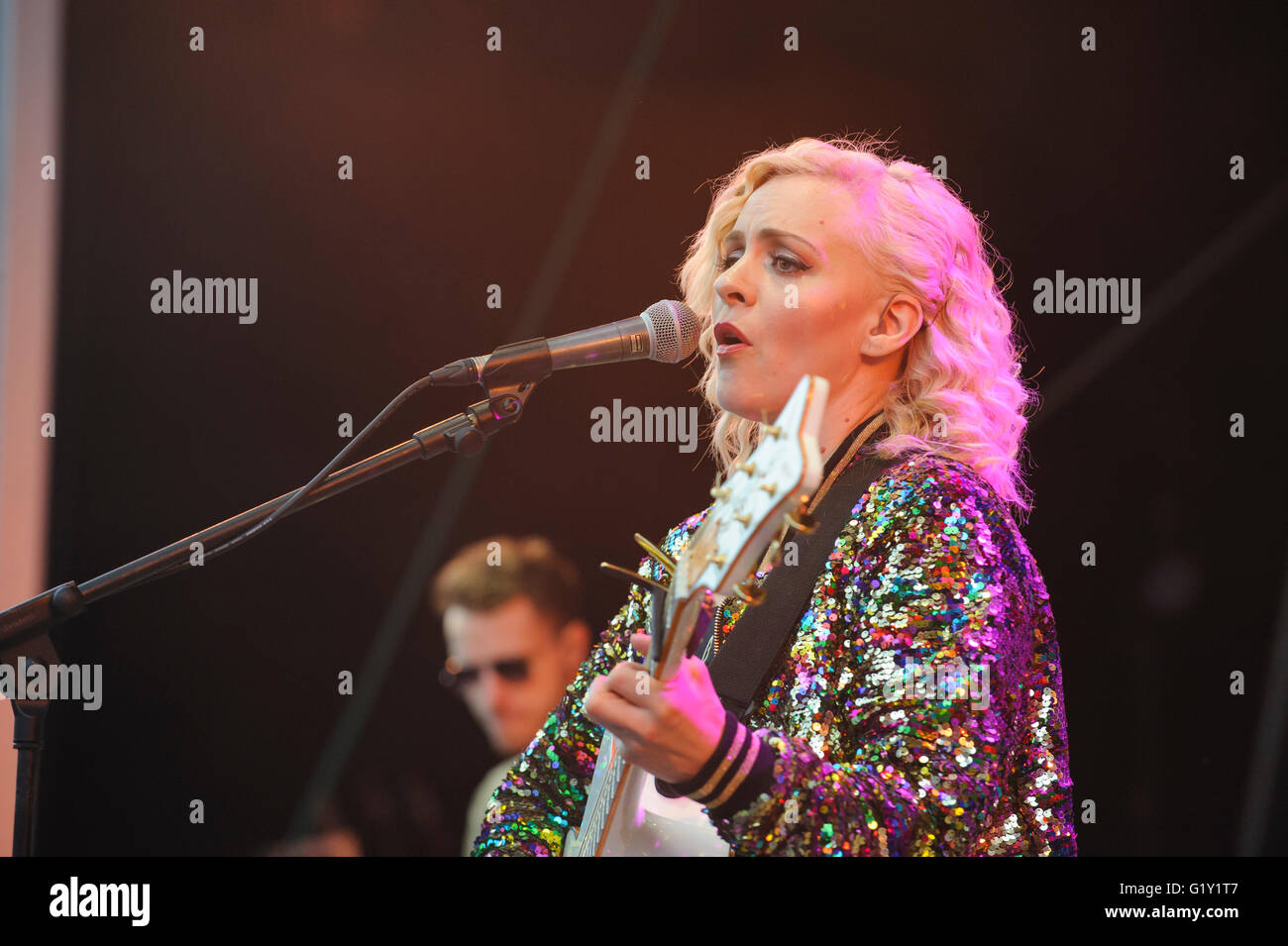 Birkenhead, UK. 20th May 2016. Singer, Philippa Hanna, performs during ...
