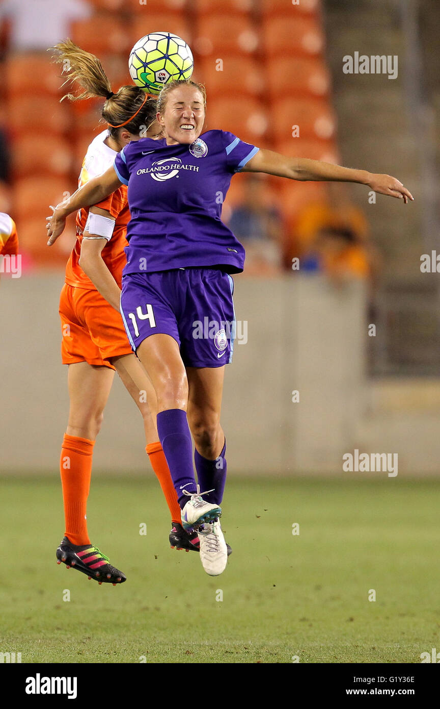 Houston, TX, USA. 20th May, 2016. Orlando Pride midfielder Becky ...