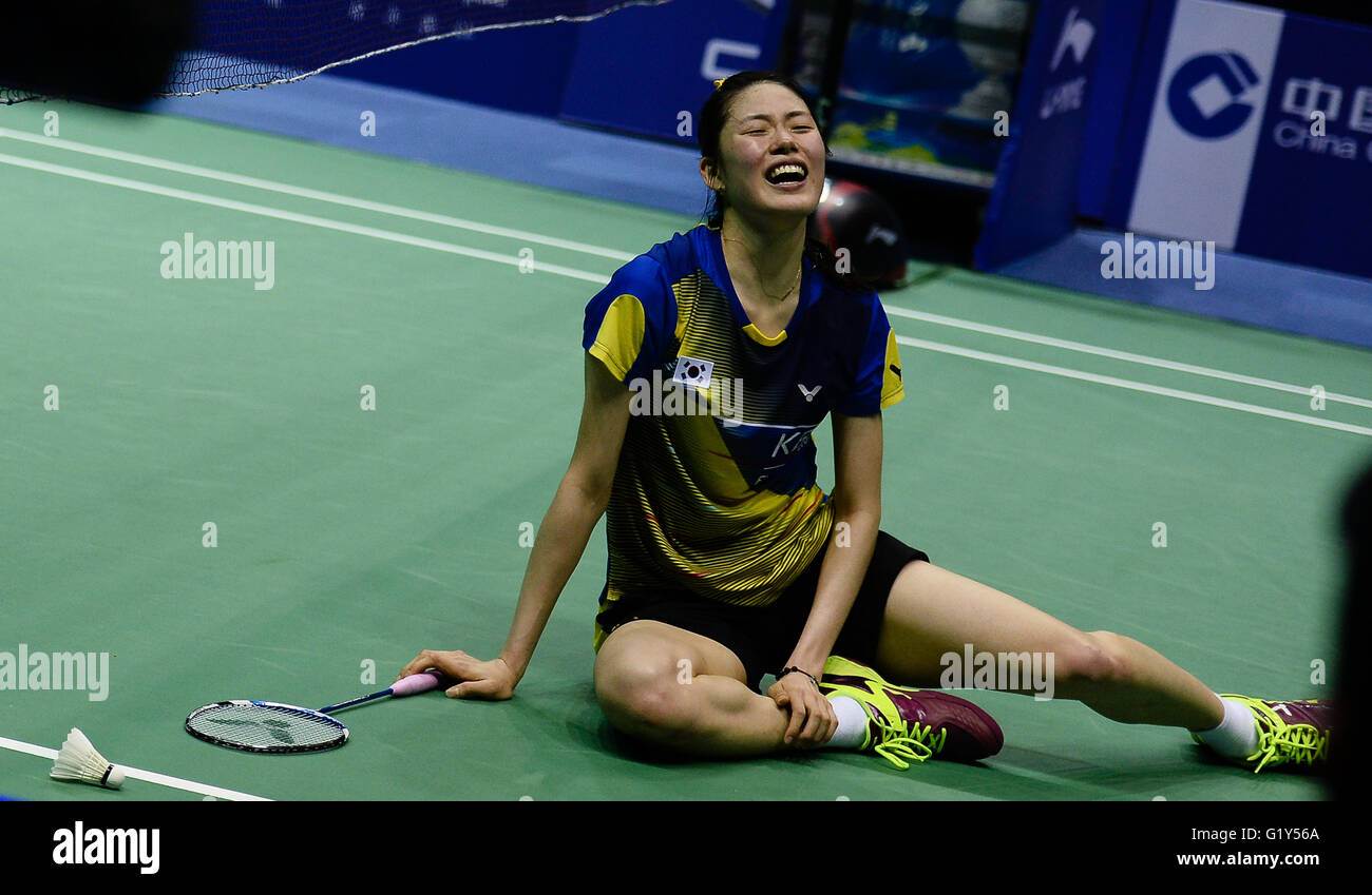 Kunshan, China's Jiangsu Province. 21st May, 2016. Kim Hyo Min of South ...