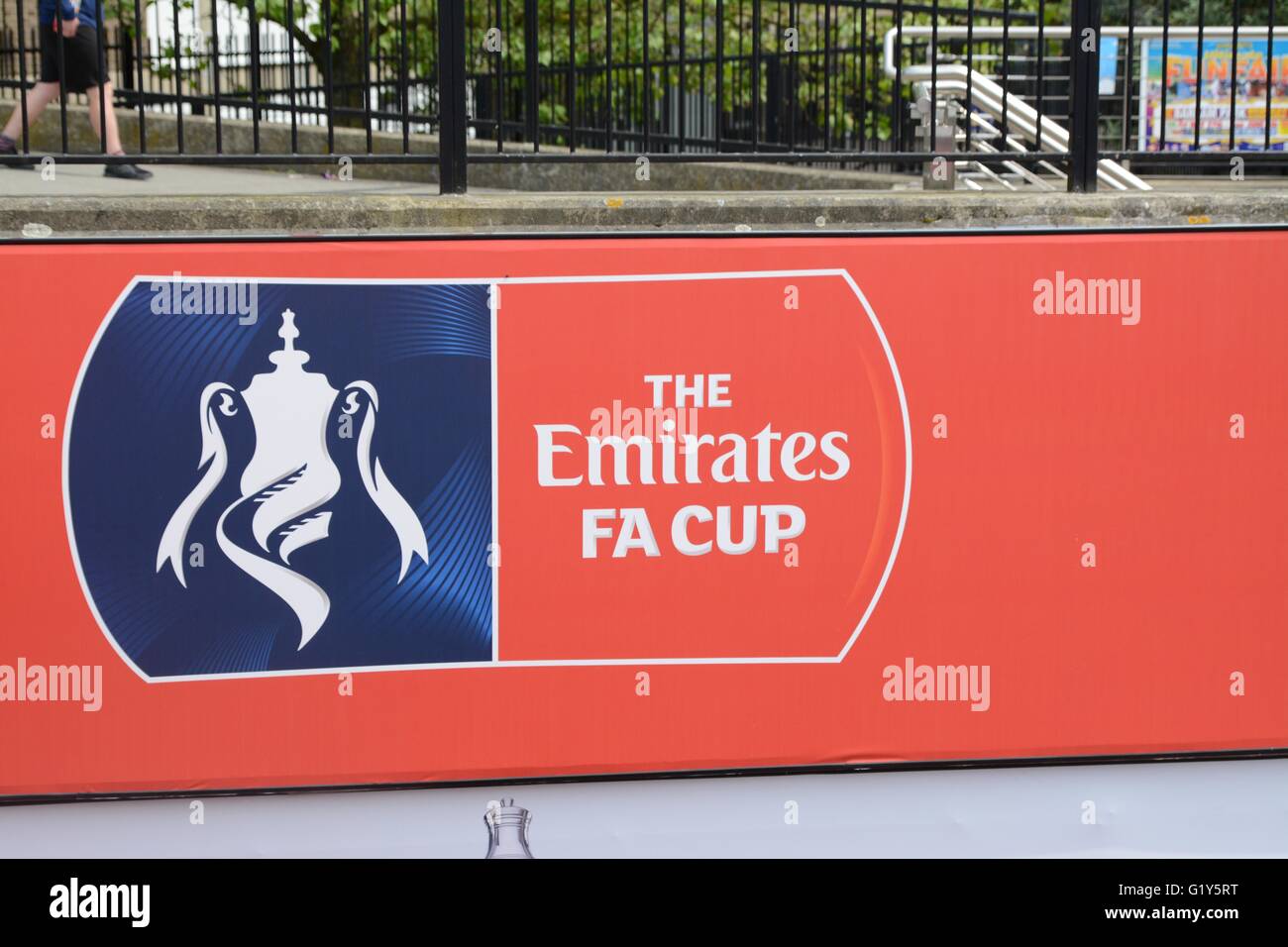 Wembley, UK. 21st May 2016. FA Cup Final banner. Credit: Marc Ward ...