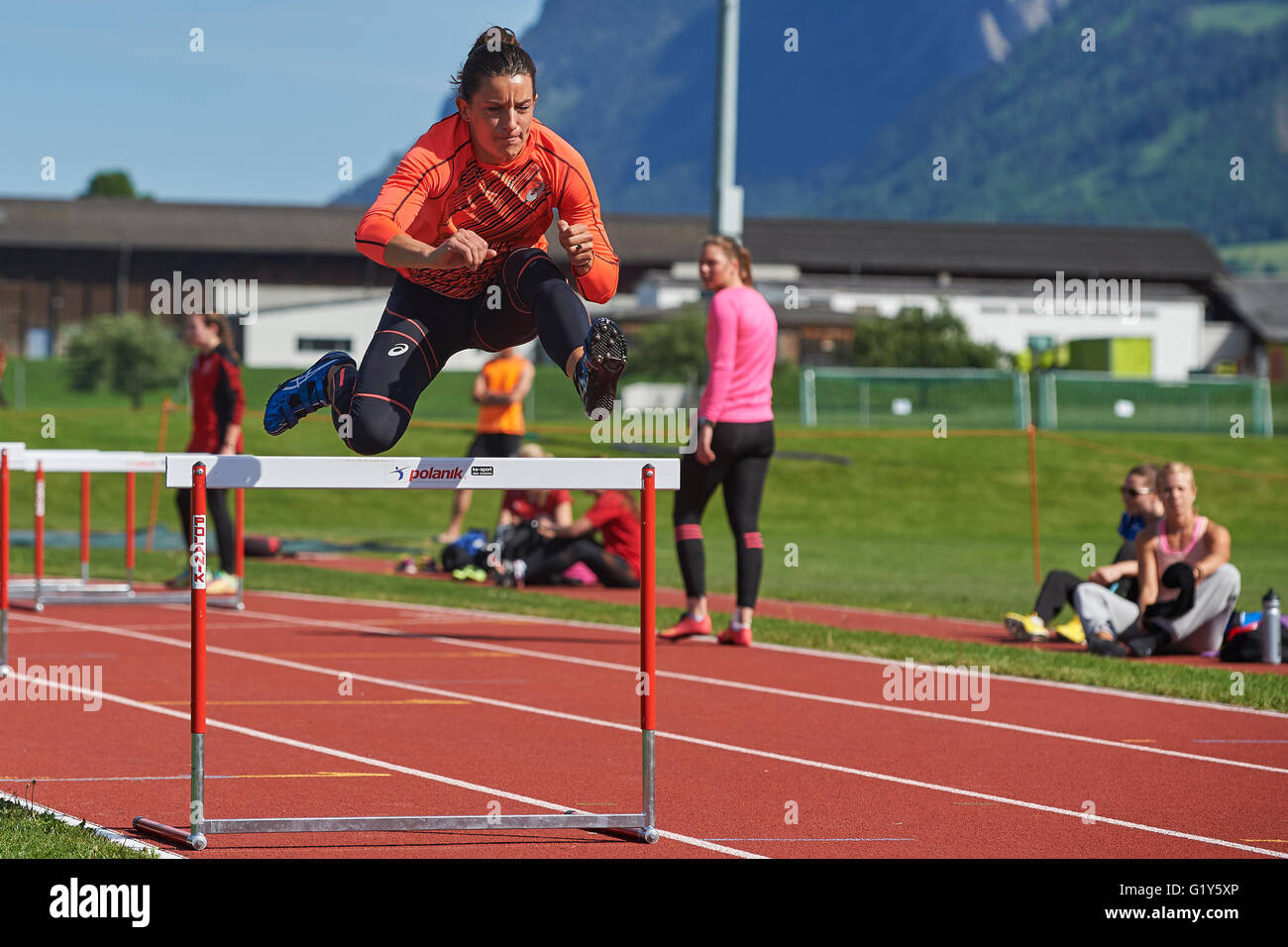 Landquart, Switzerland. May 21, 2016. Ellen Sprunger from COVA Nyon is ...