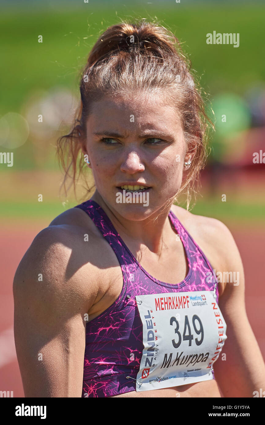 Landquart, Switzerland. May 21, 2016. Miia Kurppa from Viipurin ...