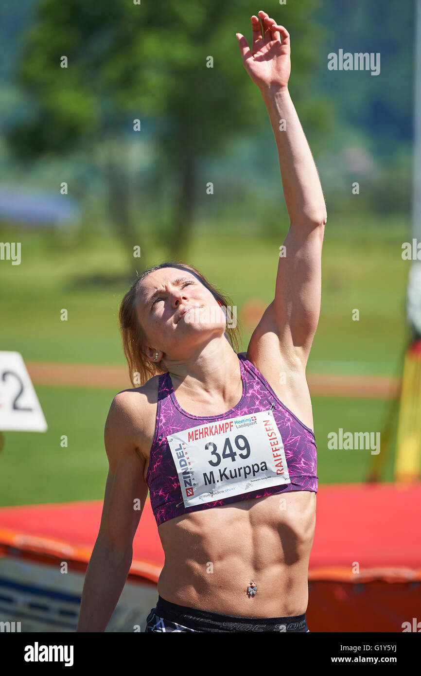 Landquart, Switzerland. May 21, 2016. Miia Kurppa from Viipurin ...