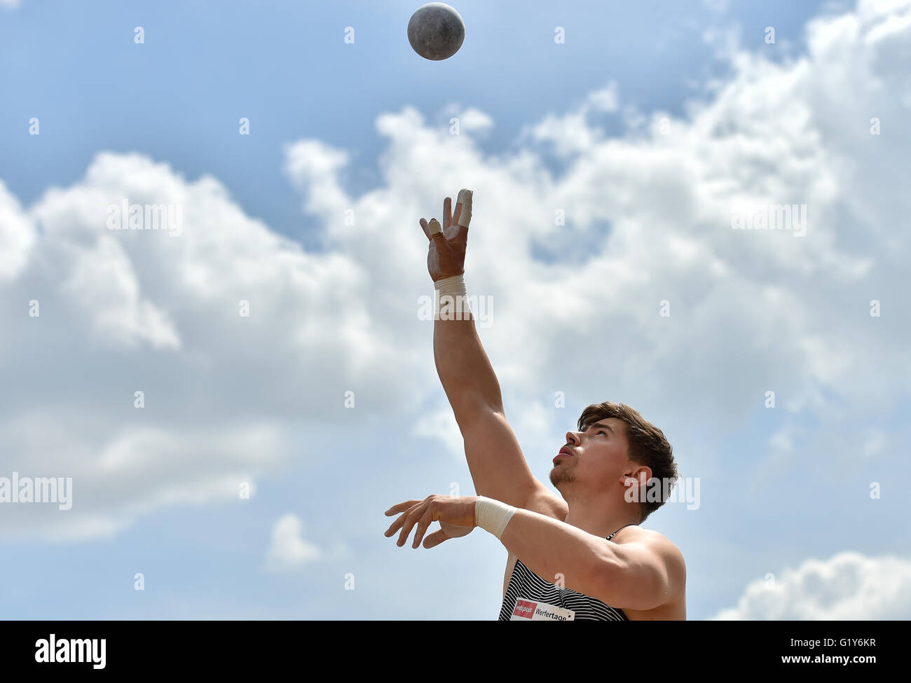 Saale, Germany. 21st May, 2016. German shot-putter David Storl in ...