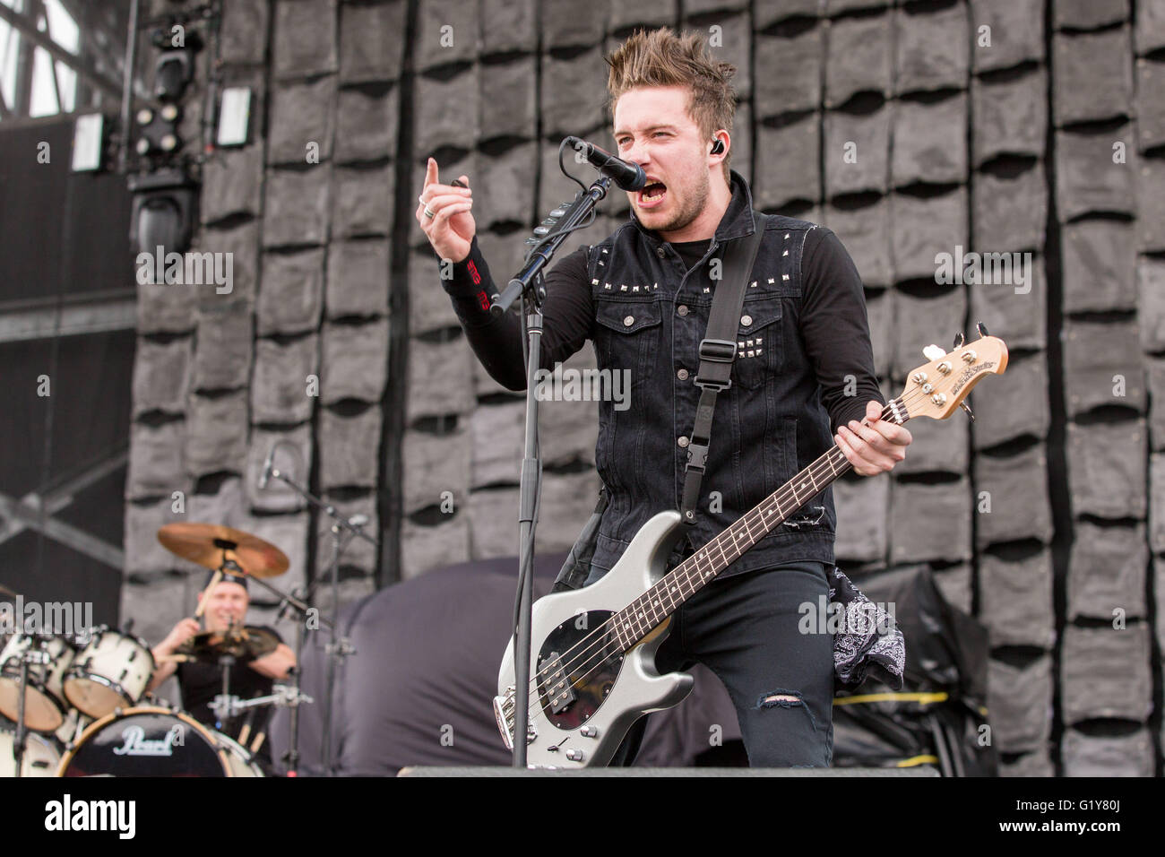 Columbus, Ohio, USA. 20th May, 2016. Bassist JAMIE MATHIAS of Bullet ...