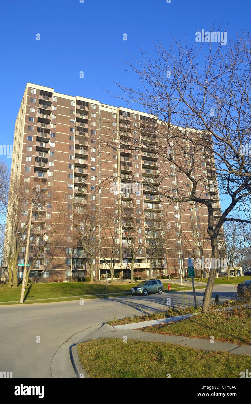 A 19 story building sky modern home residential architecture apartment ...