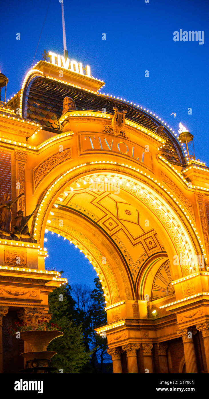 Tivoli amusement park copenhagen sign hi-res stock photography and ...
