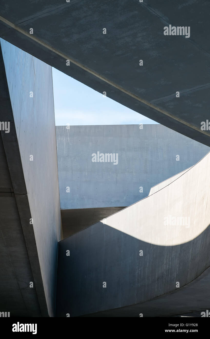 Concrete abstract structure with sky background Stock Photo - Alamy