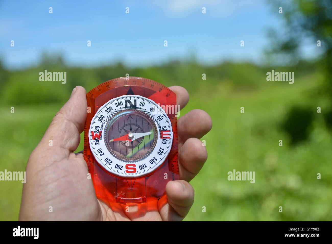 Person with compass hi-res stock photography and images - Alamy