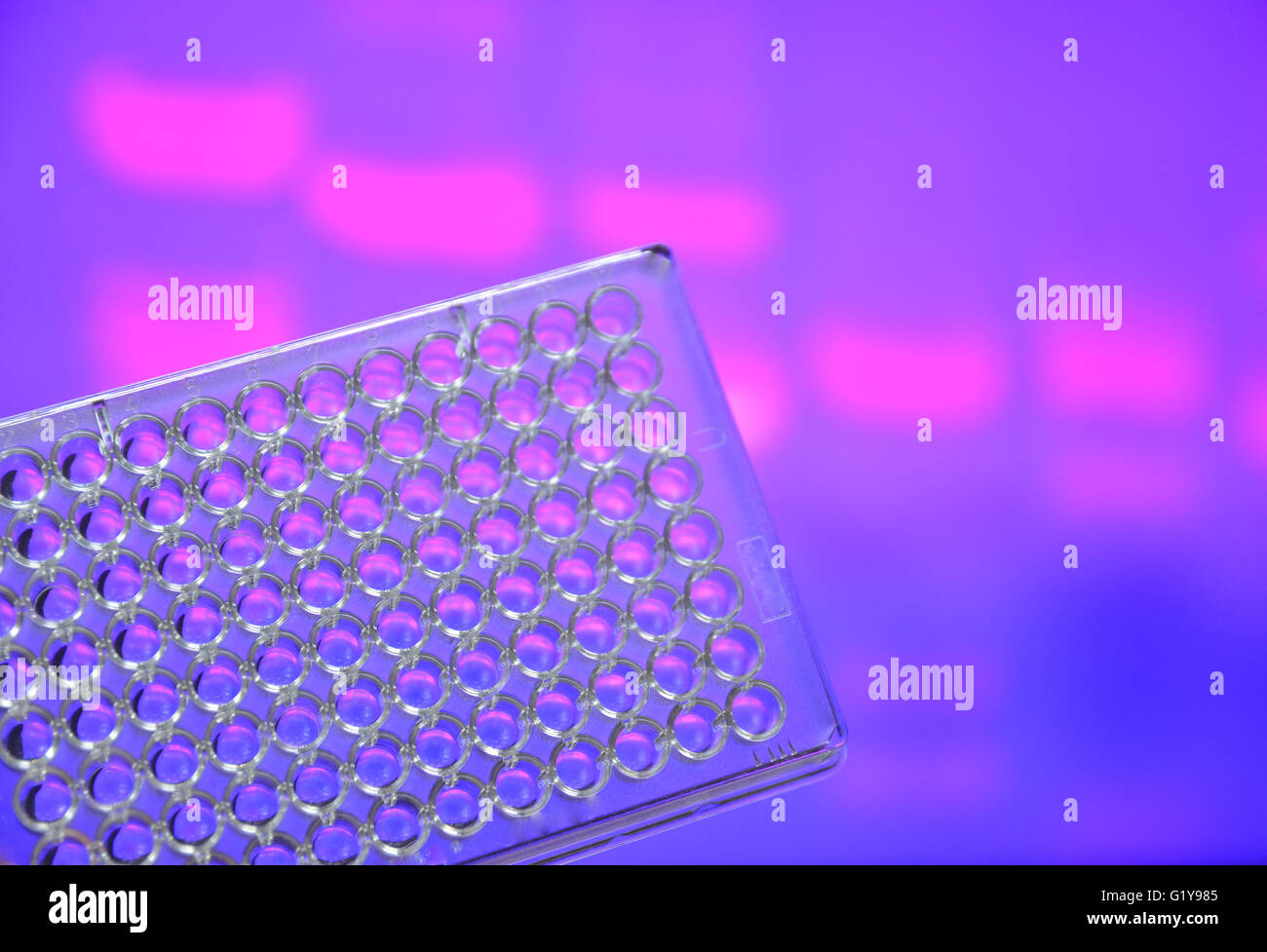 DNA testing in genetic laboratories. Biological scientific equipment ...