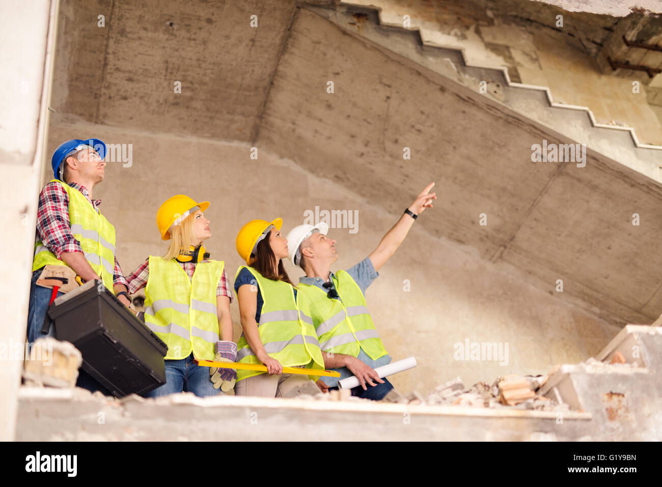 Reconstruction After Disaster Stock Photo - Alamy