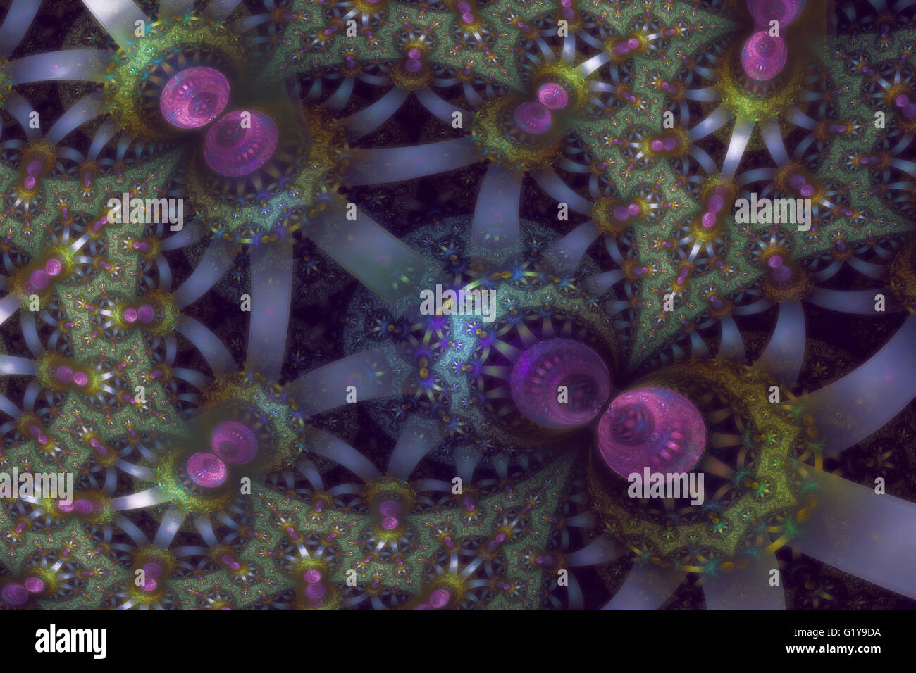 Fractal blooms in soft pastel colors Stock Photo - Alamy