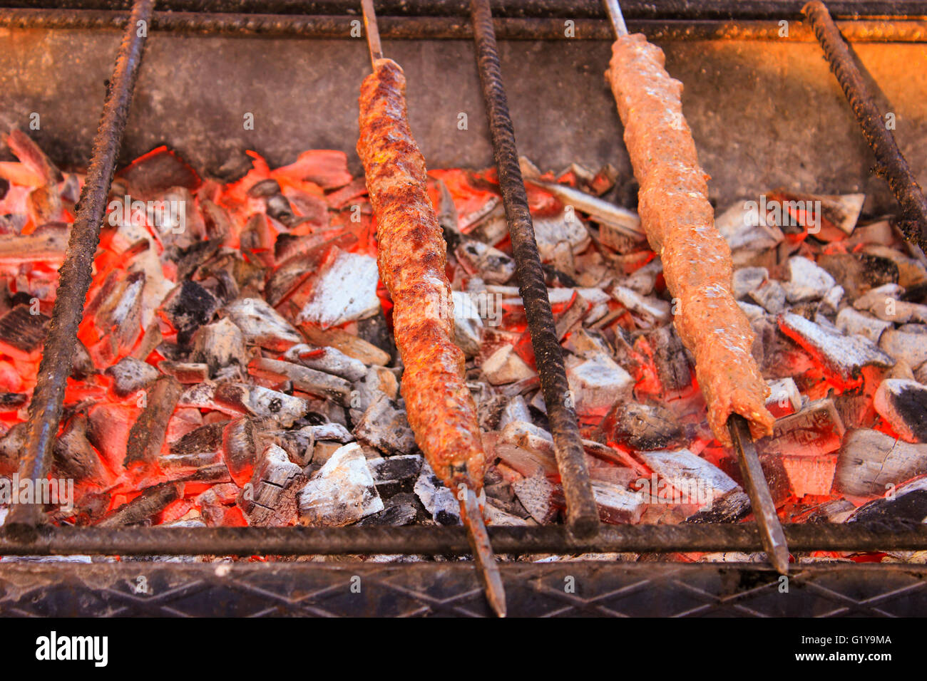 Meal of grilled Meat Stock Photo - Alamy