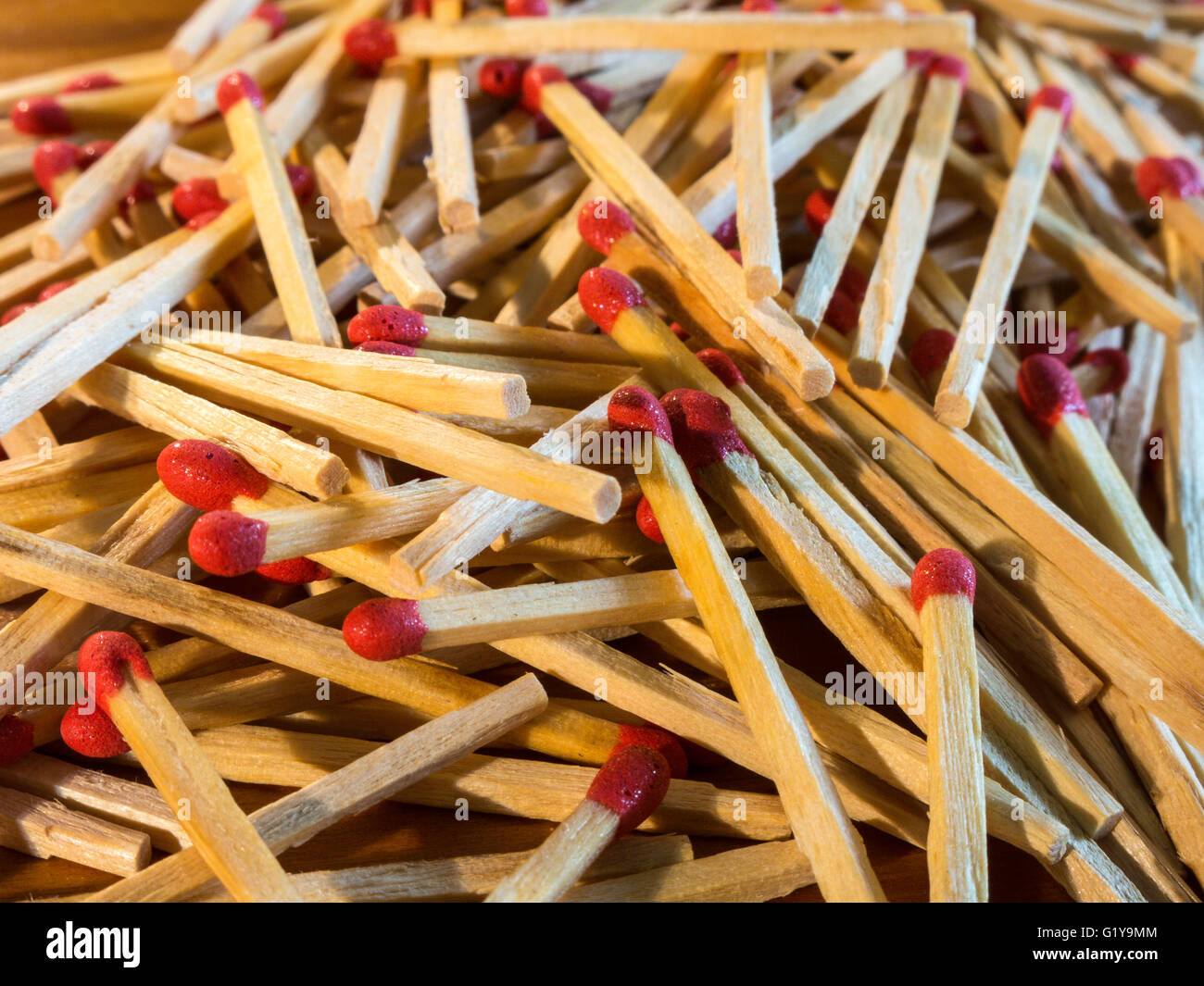 Stack of Matches Stock Photo - Alamy
