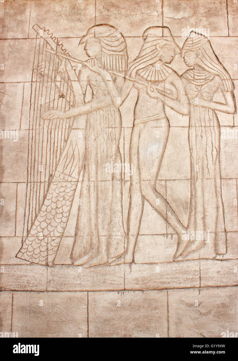 Old Murals. Wall carving Stock Photo - Alamy