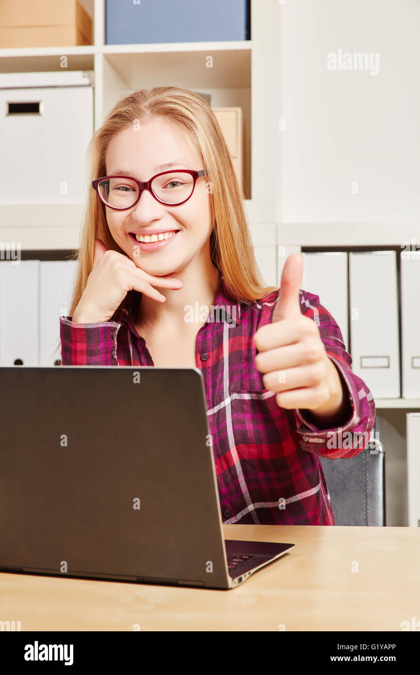 Winner woman office hi-res stock photography and images - Alamy