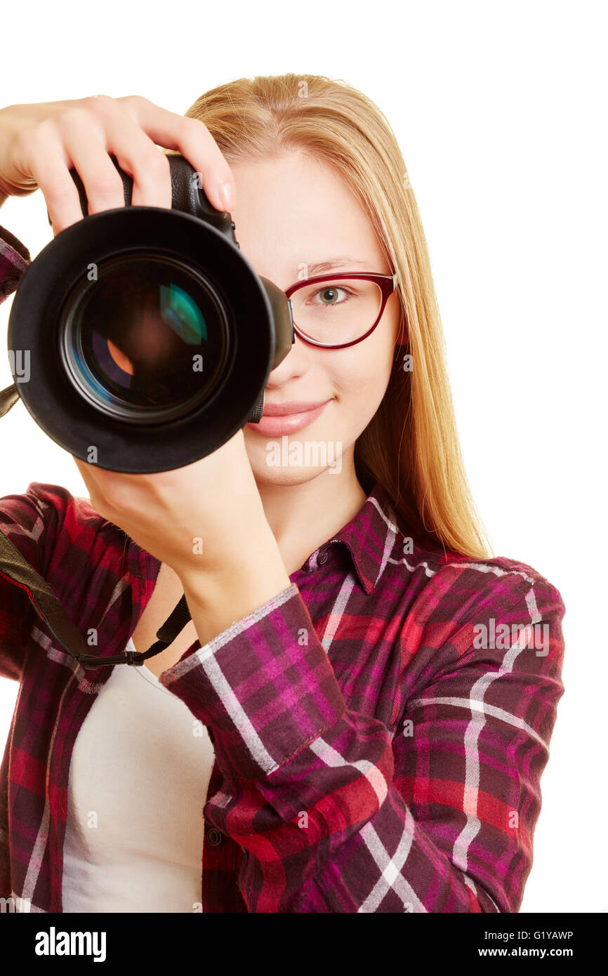Woman journalist photographer hi-res stock photography and images - Alamy