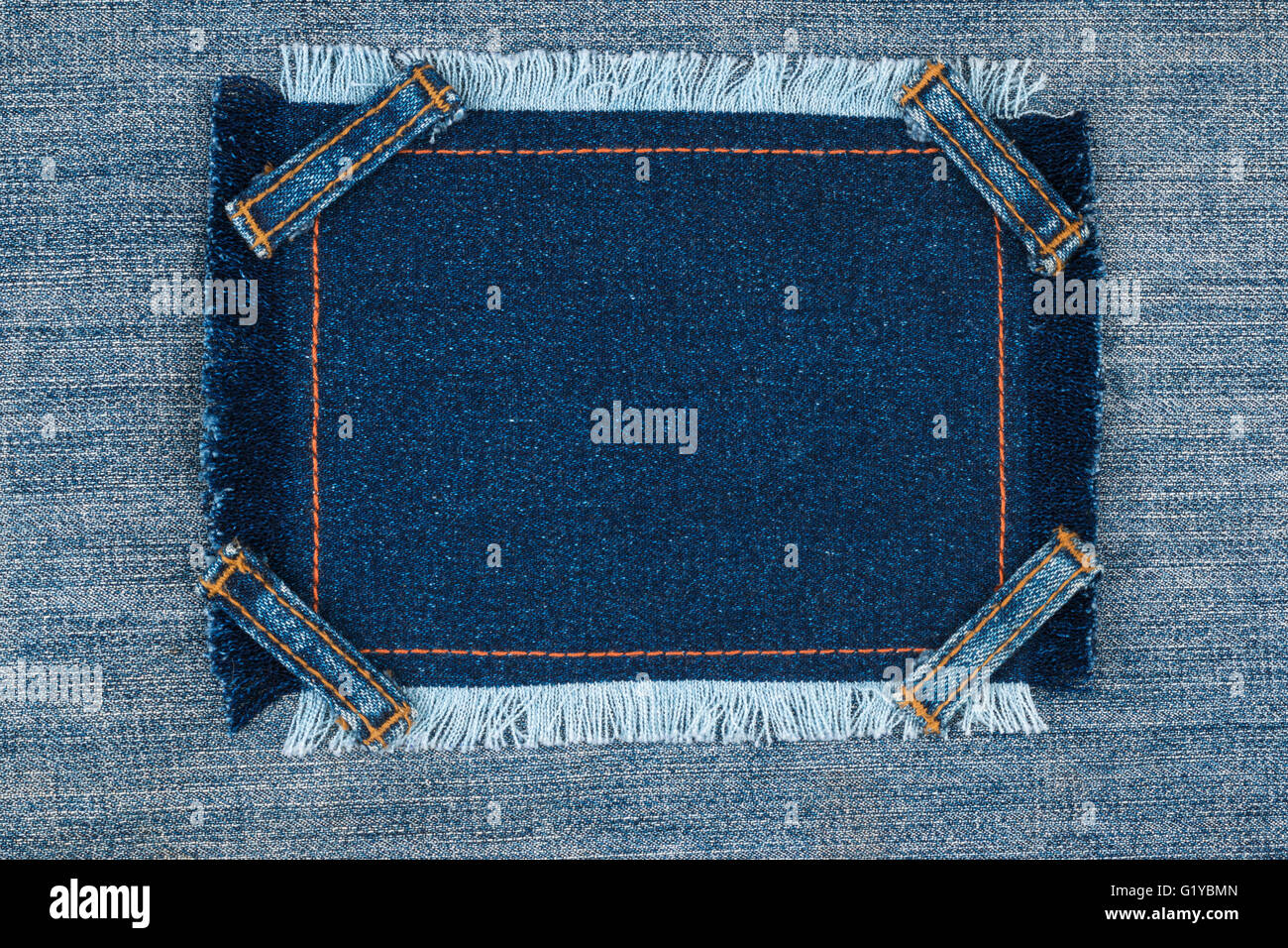 Frame with four straps jeans, lies on the denim, with space for your ...