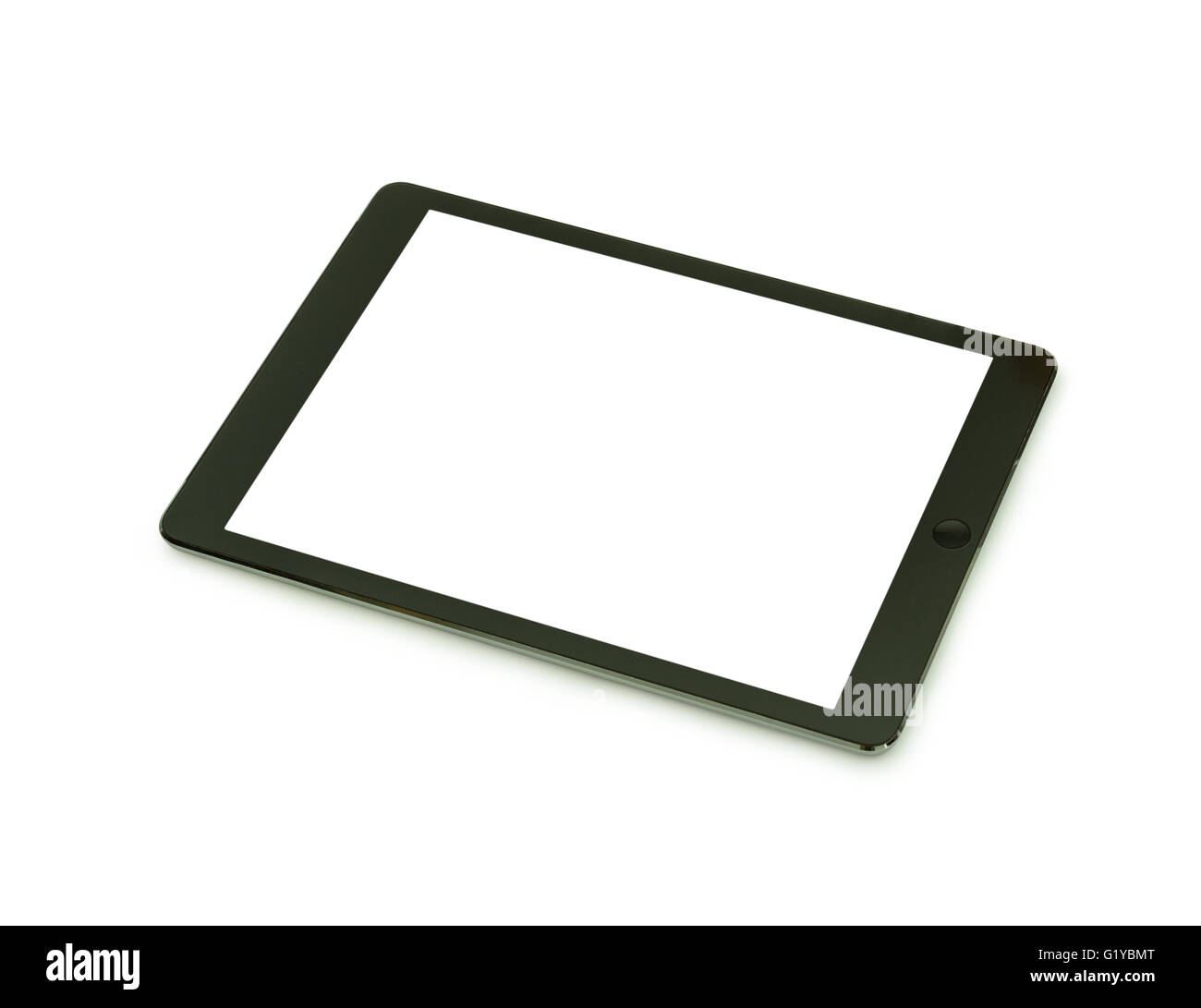 Black tablet with blank screen for template isolated Stock Photo - Alamy