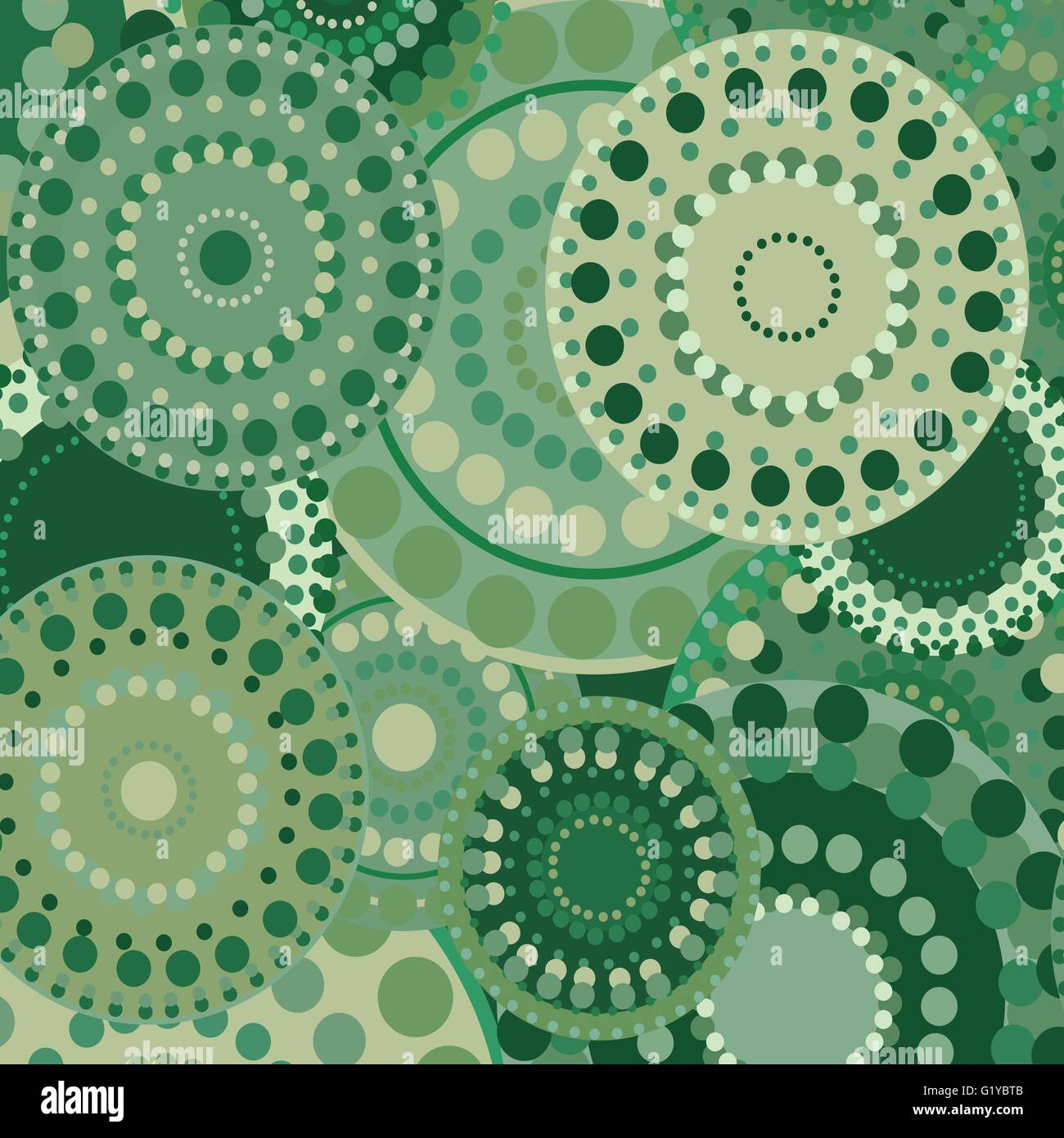 vintage circular retro ornament vector natural background green Stock ...
