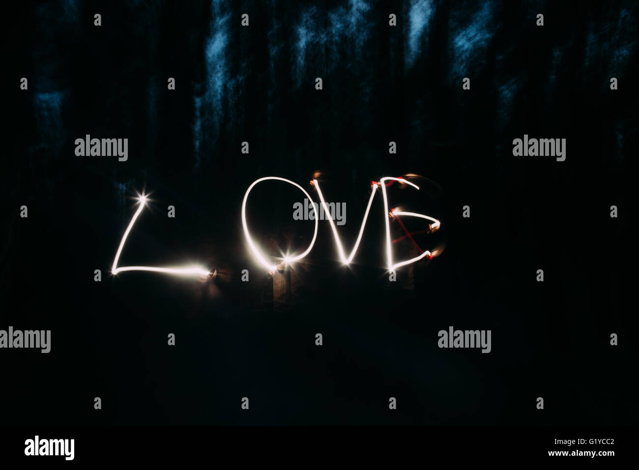 Light Painting of the word Love Stock Photo - Alamy