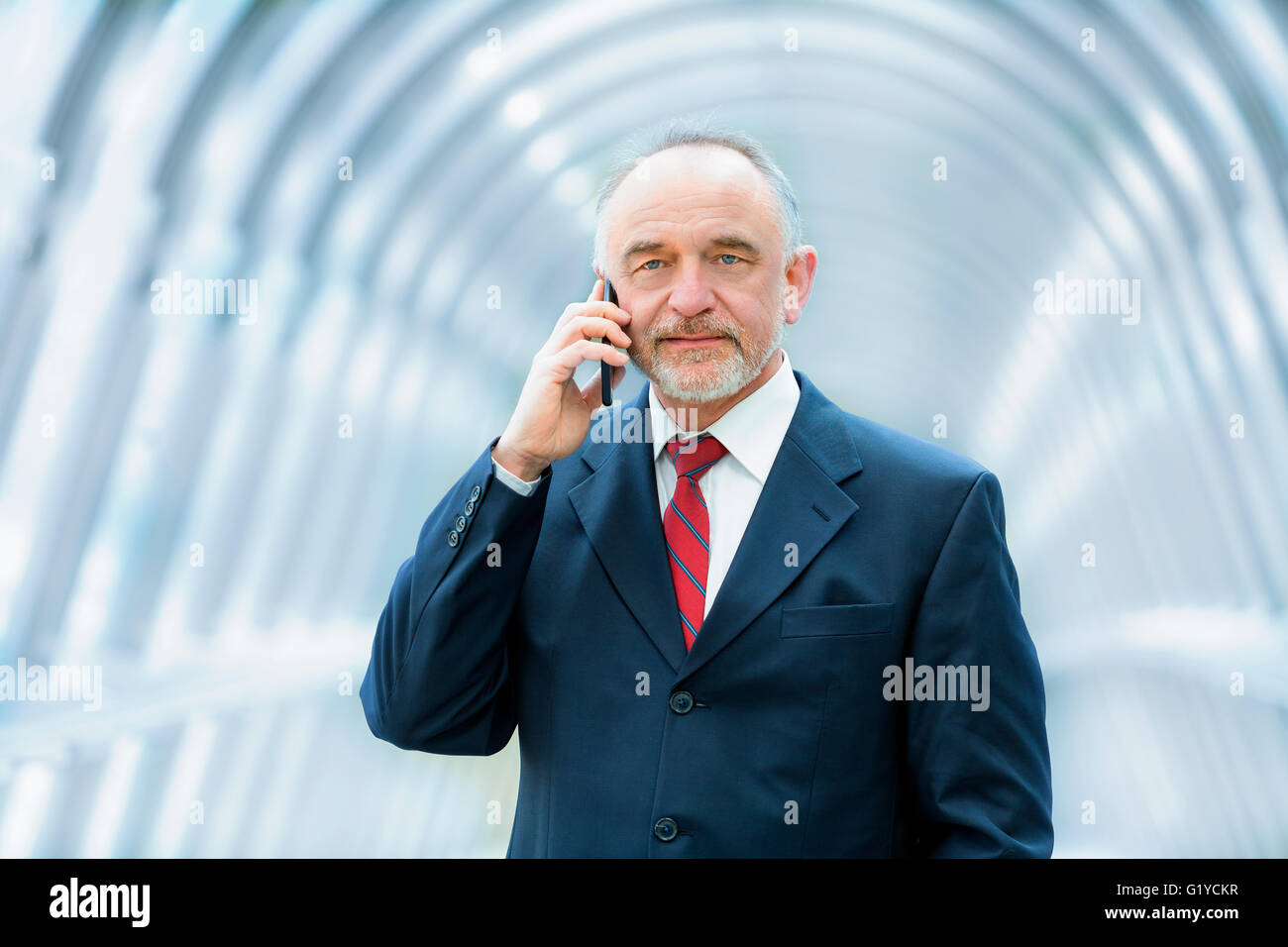 Mature businessman ceo phone hi-res stock photography and images - Alamy