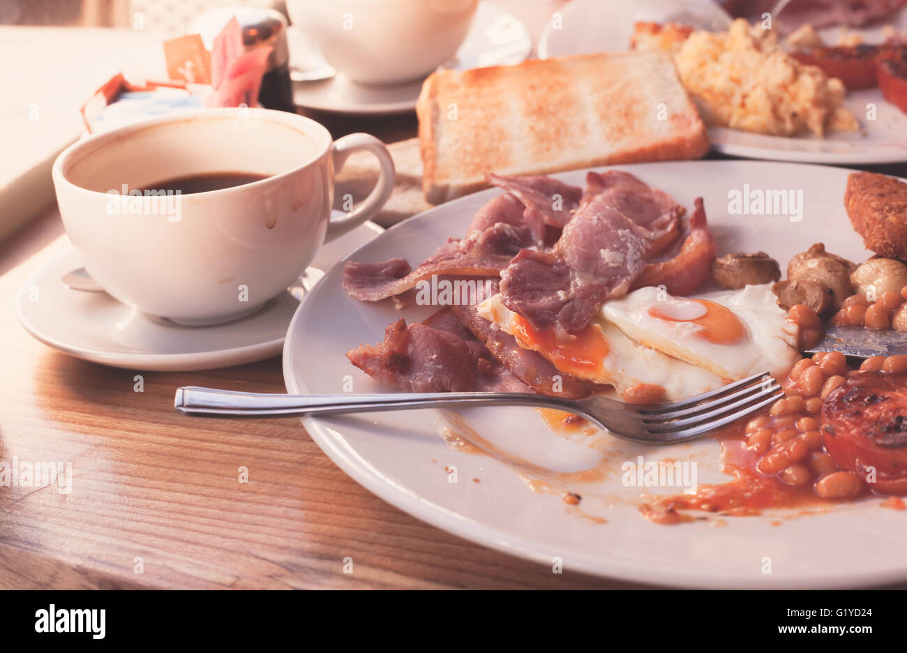 A traditional english breakfast in a cafe Stock Photo - Alamy