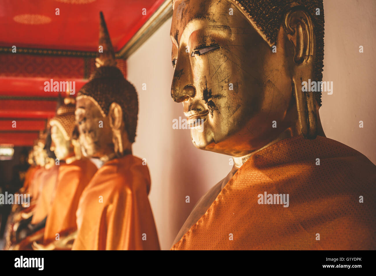 Buddha statues at Wat Pho Thailand Stock Photo - Alamy