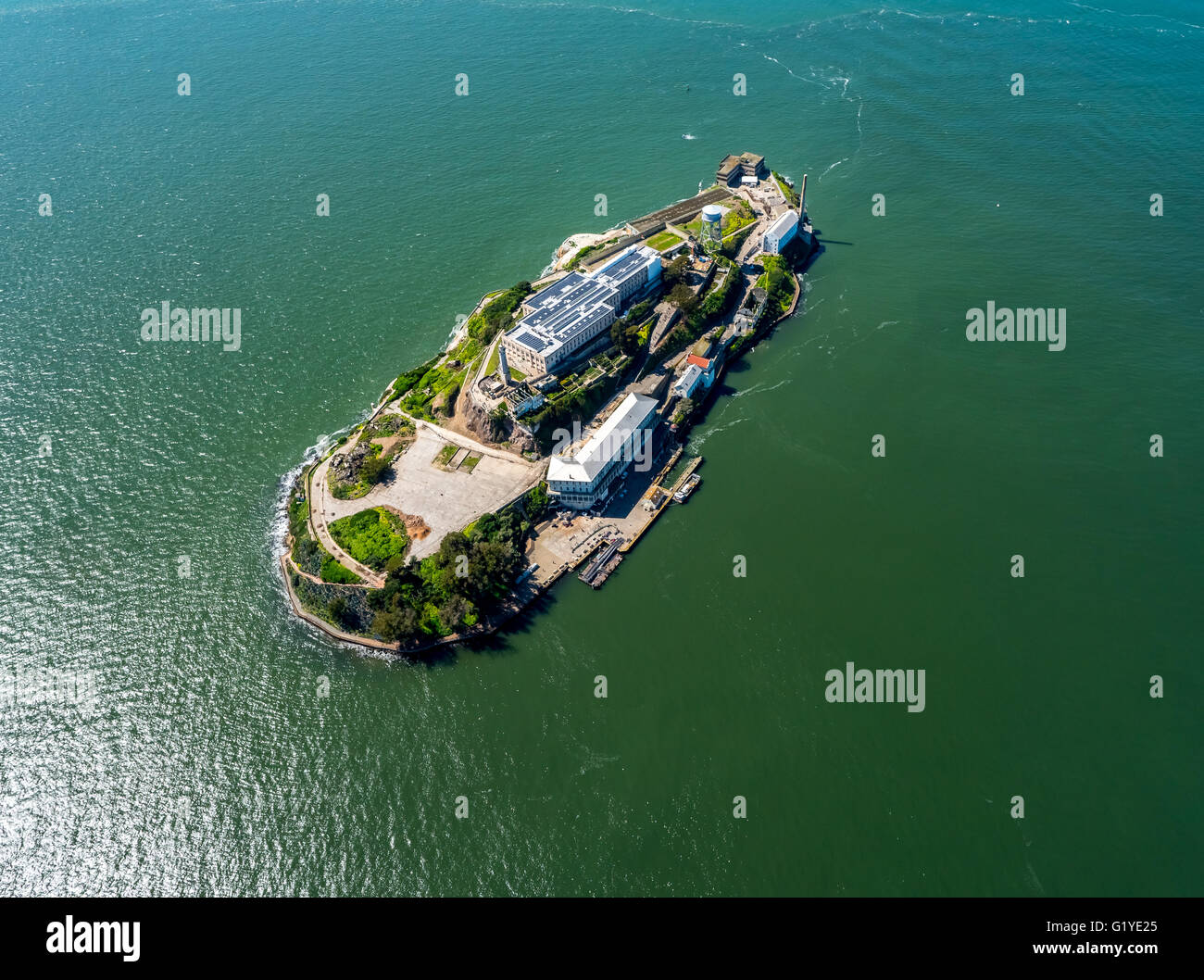 Alcatraz prison aerial hi-res stock photography and images - Alamy