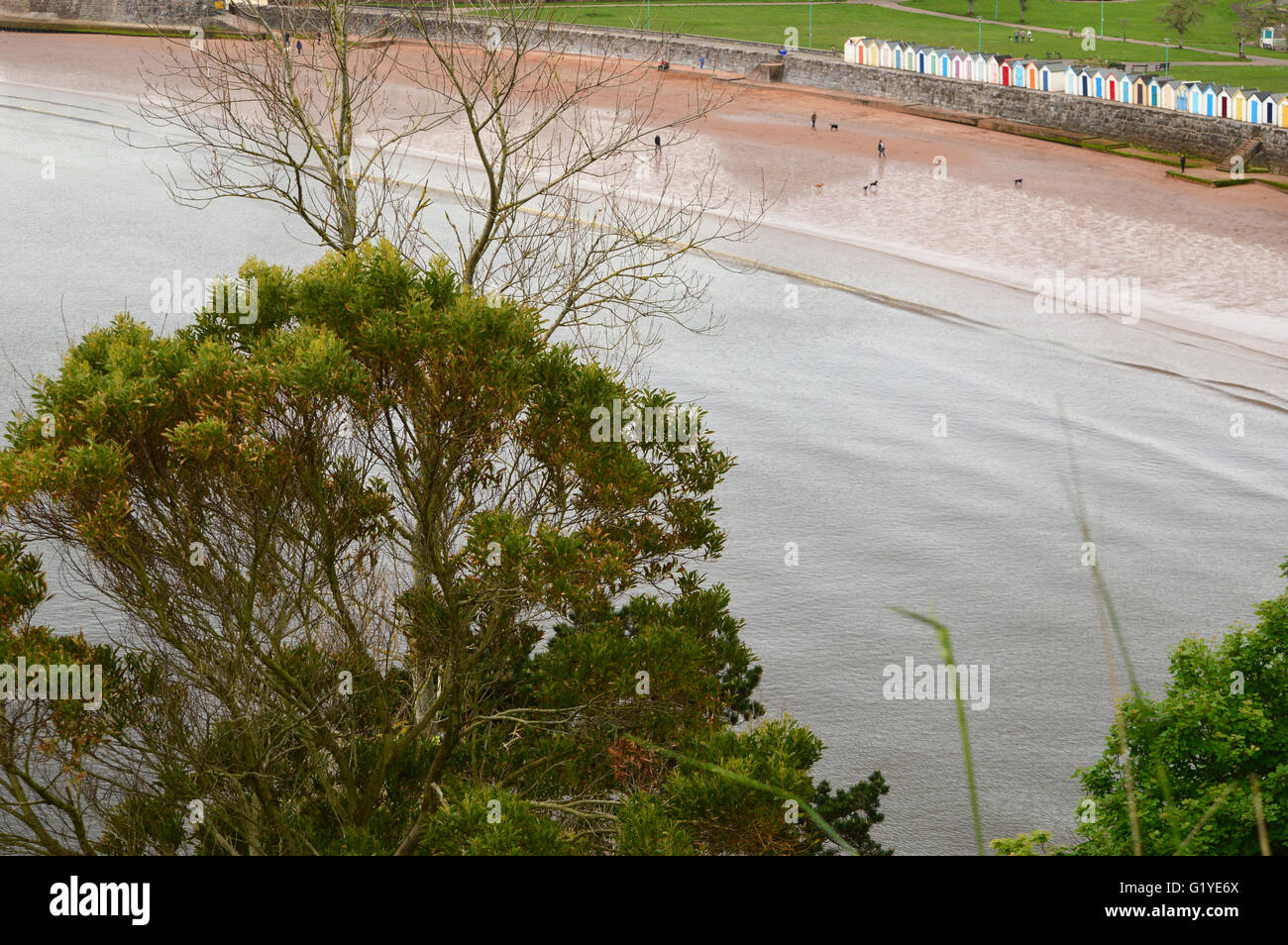 Beach huts goodrington sands devon hi-res stock photography and images ...