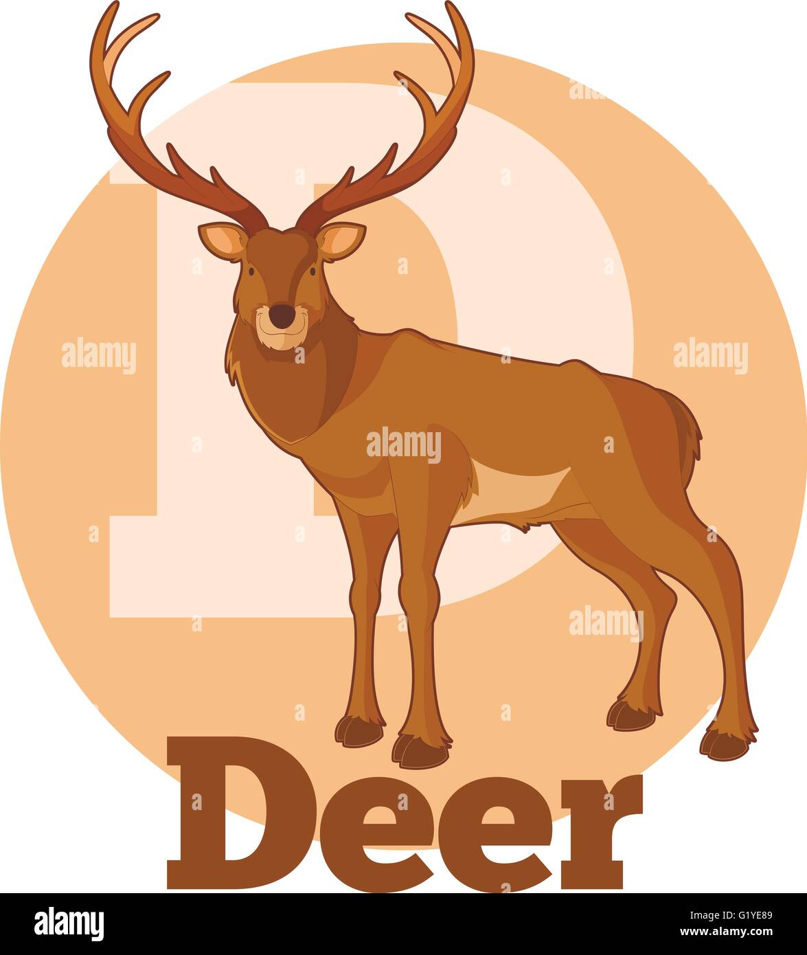 Deer english zoo alphabet letter hi-res stock photography and images ...