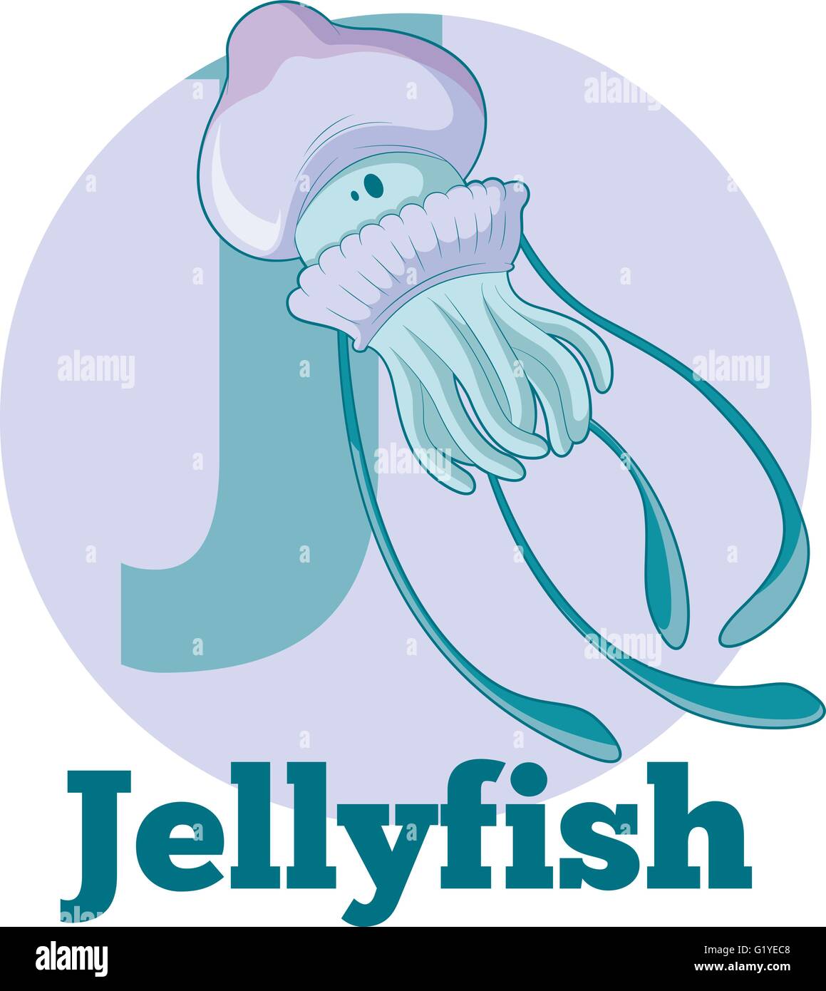 Jellyfish character alphabet letter hi-res stock photography and images ...