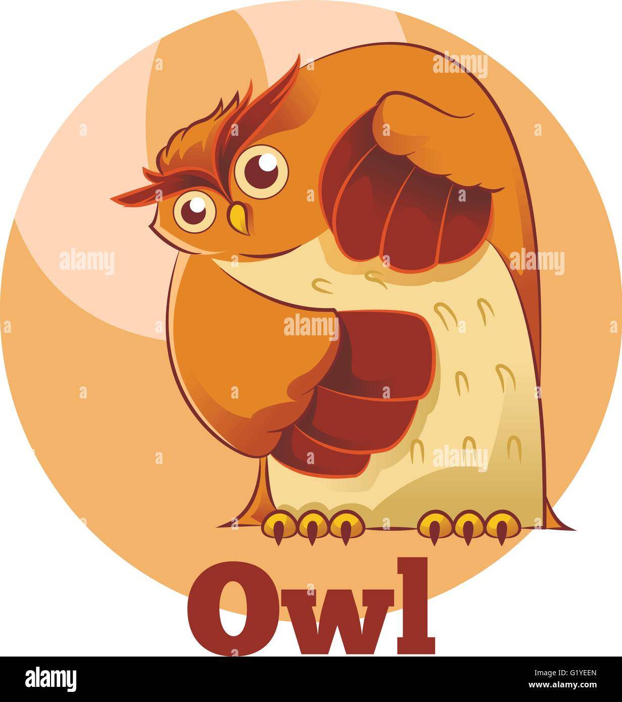 ABC Cartoon Owl Stock Vector Image & Art - Alamy