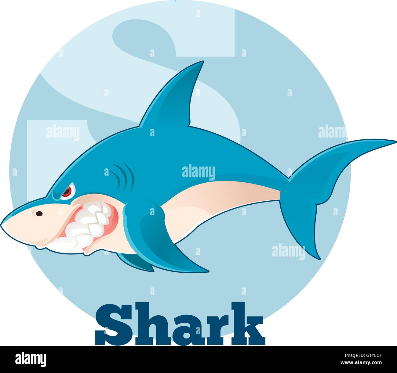 ABC Cartoon Shark Stock Vector Image & Art - Alamy