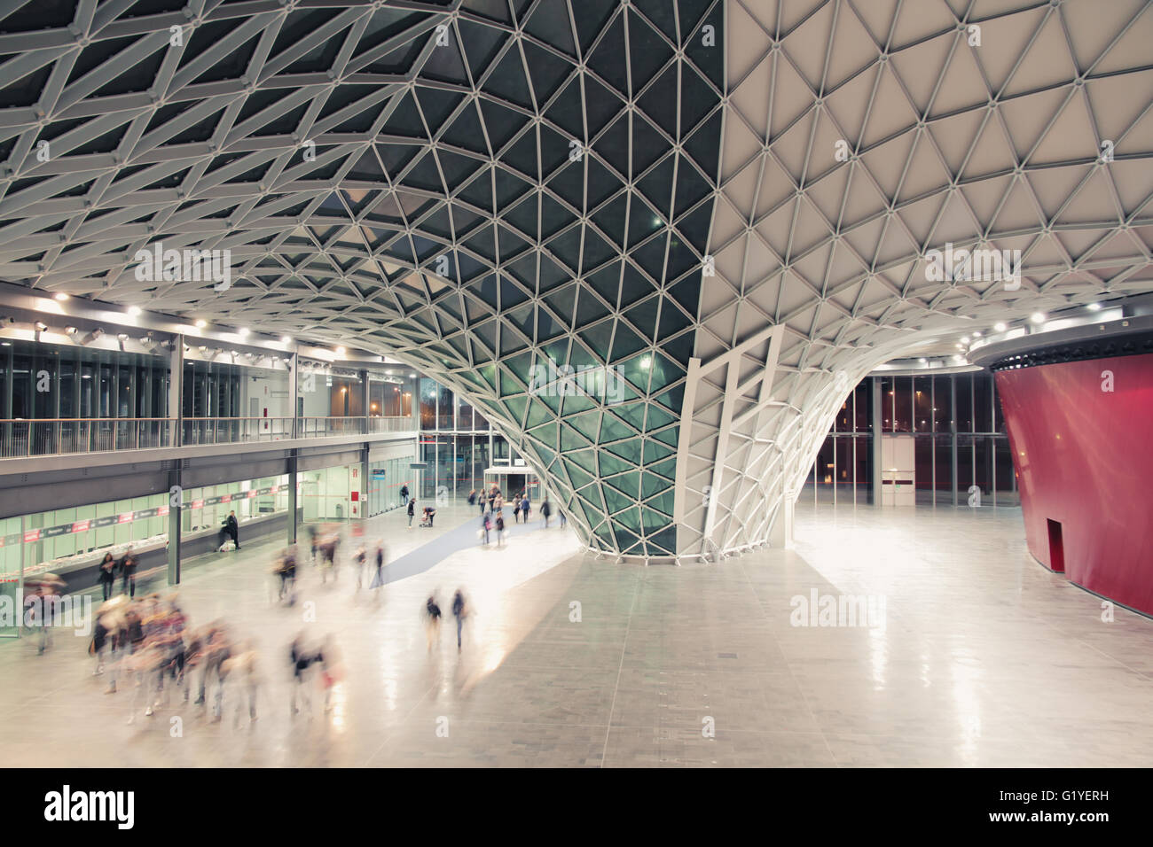 Modern passage at the airport Stock Photo - Alamy