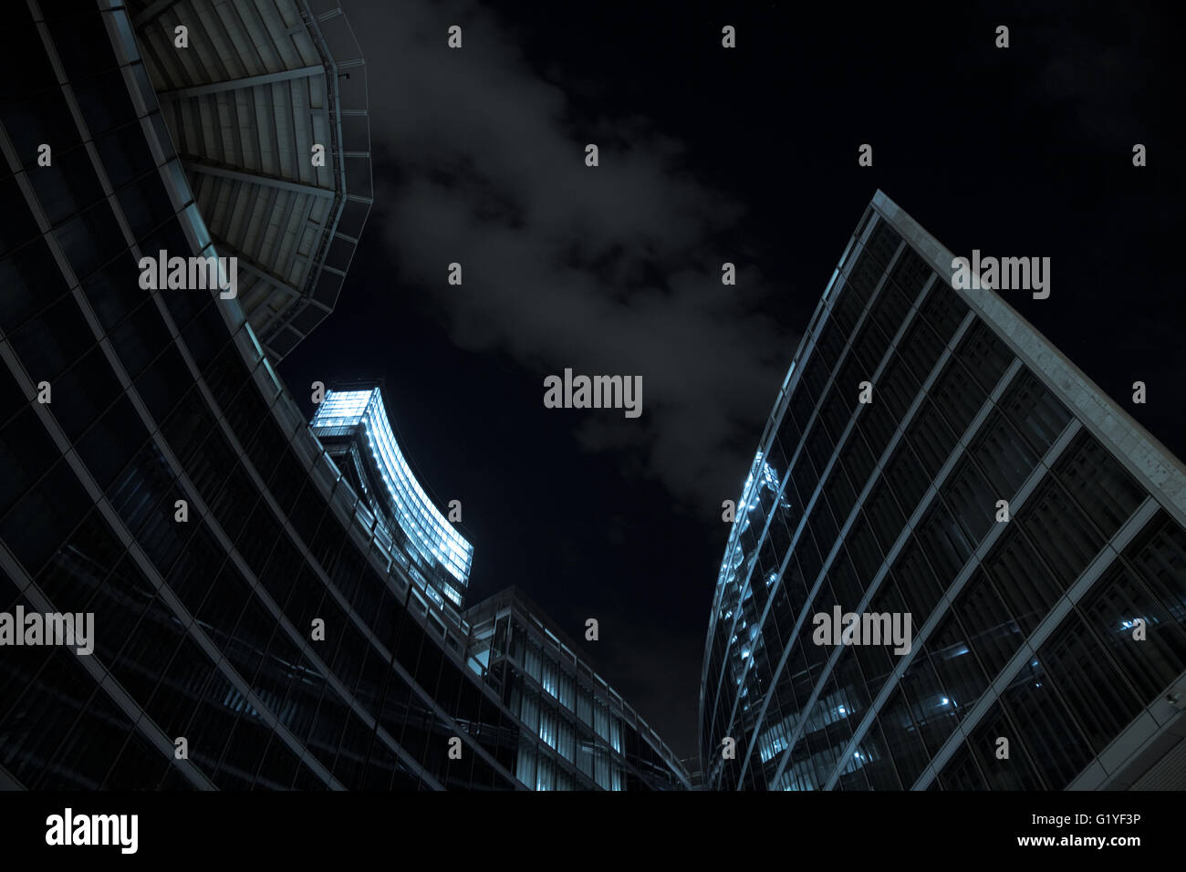 Buildings and dark night Stock Photo - Alamy