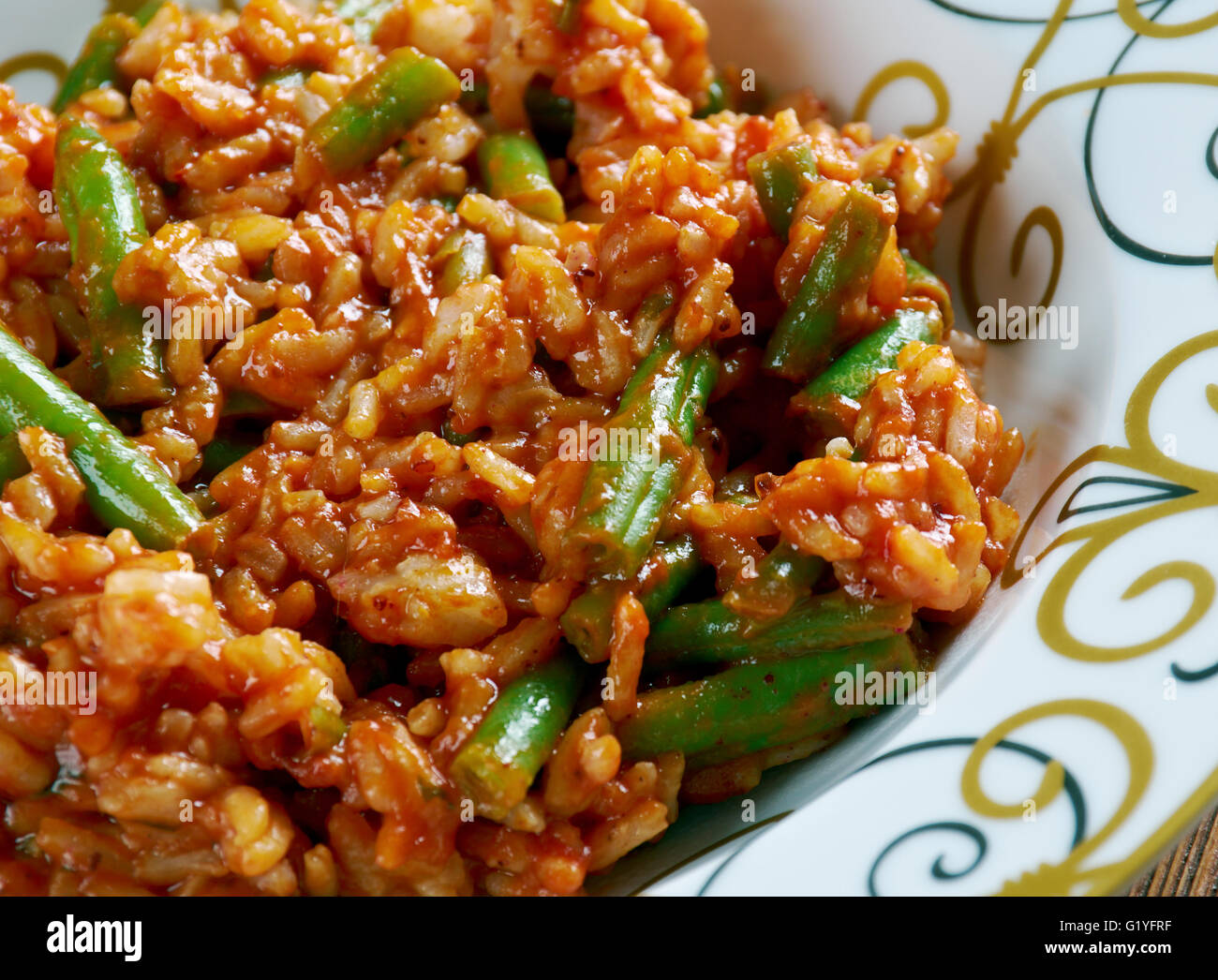 Persian green bean rice hi-res stock photography and images - Alamy