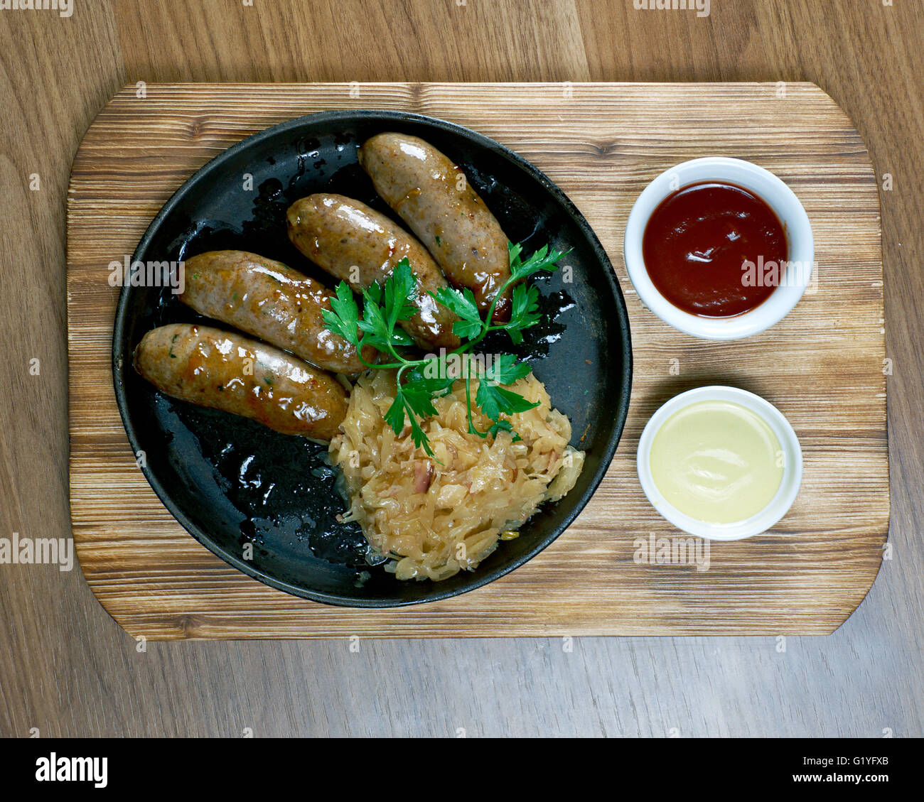 roasted Sausages homemade Kupati. Georgian sausage that is made from ...